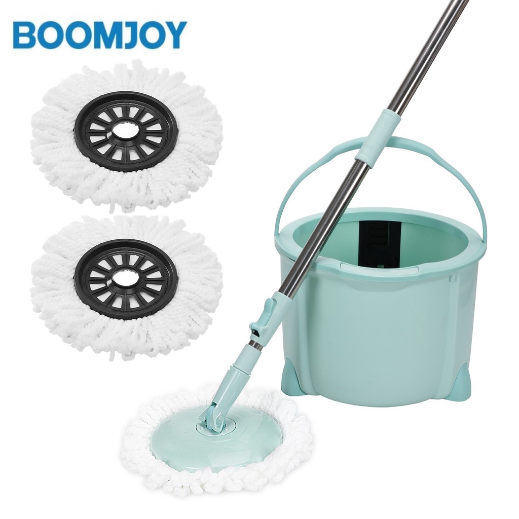 NEW COLOR BOOMJOY Single Bucket Spin Mop, Powerful cleaning Mop Sweeper ...