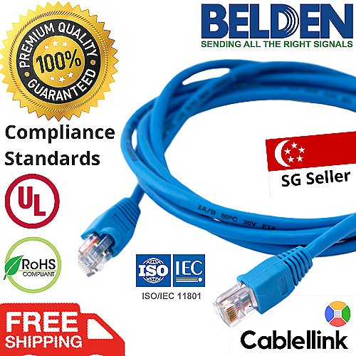 BELDEN Gigabit LAN Cable 8/10/15/20/25/30/35/40/50m (Premium) | Shopee ...
