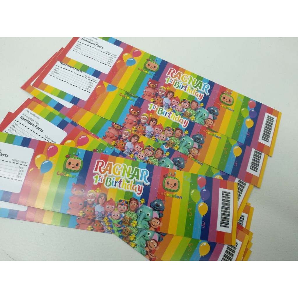 Cocomelon Character Custom Mineral Water Label 330ml Bottle | Shopee ...