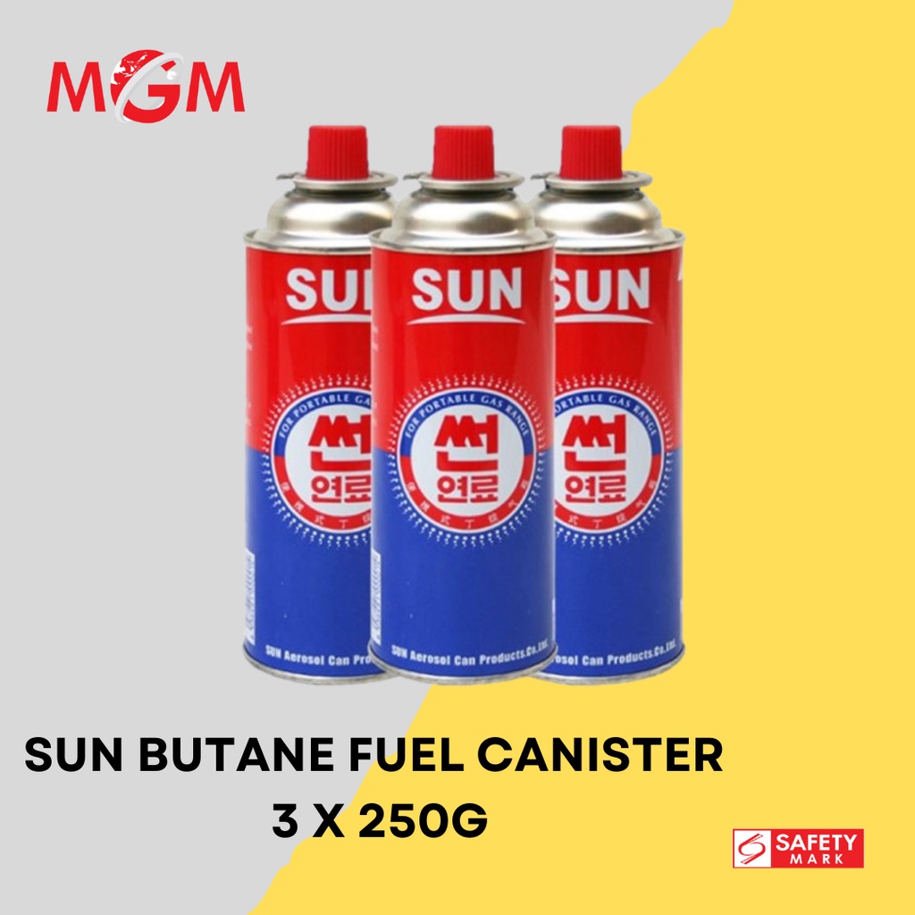 Sun Butane Fuel Canister - 3 Bottles (Safety Mark) | Shopee Singapore