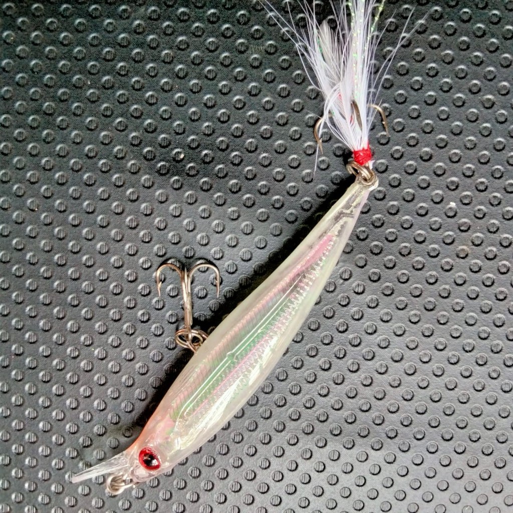 Lure imported sent from Central Java minnow 9 cm 7 grams hairy tail ...