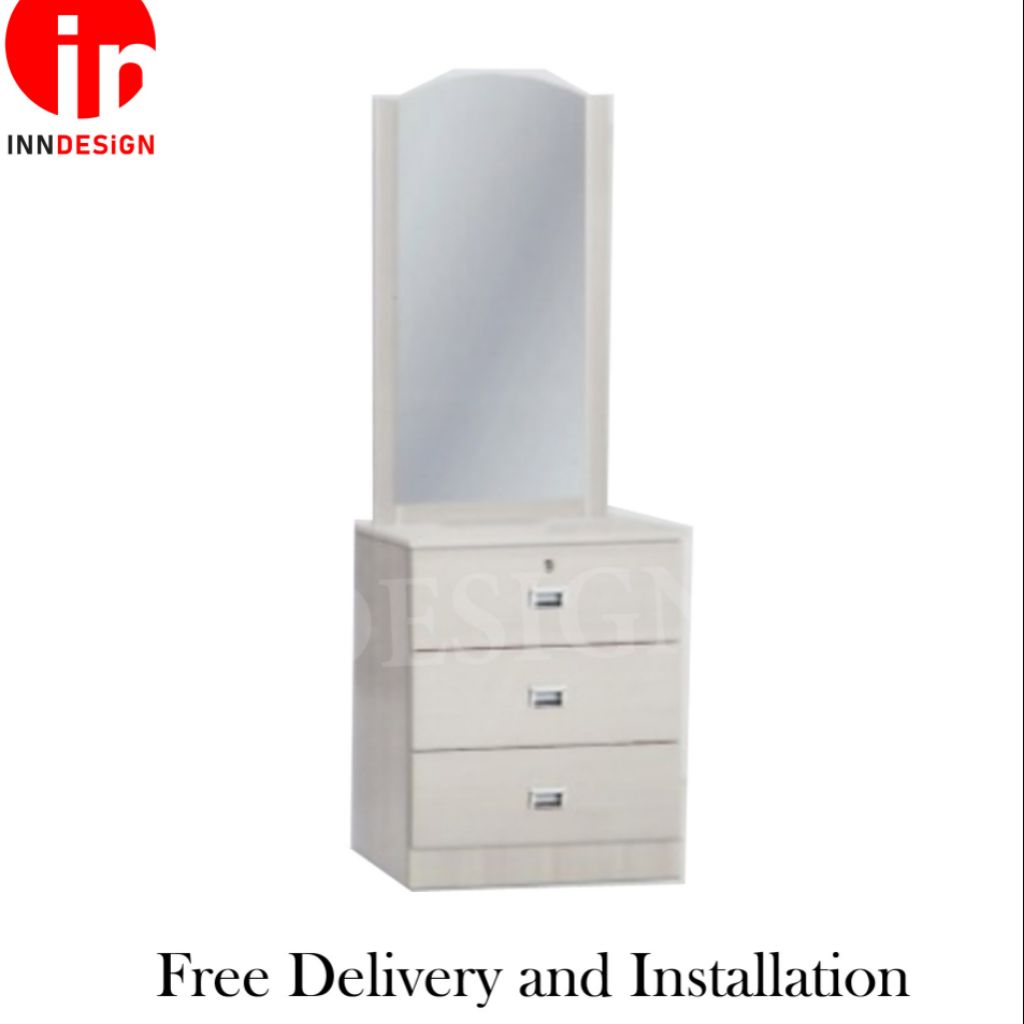 Emily Dressing Table (WhiteWash) (Fully Assembled and Free Delivery ...