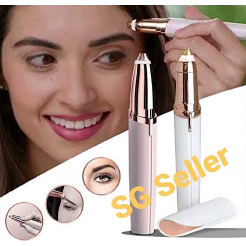 [SG]💥 Portable Electric Painless Brows Eyebrow Trimmer Shaver Facial ...