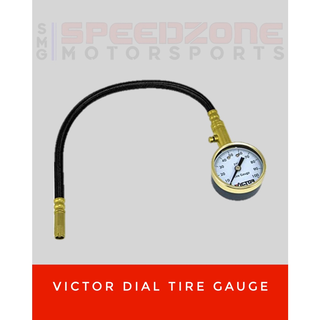 Victor Dial Tire Gauge with Flexible Hose (Speedzone) | Shopee Singapore