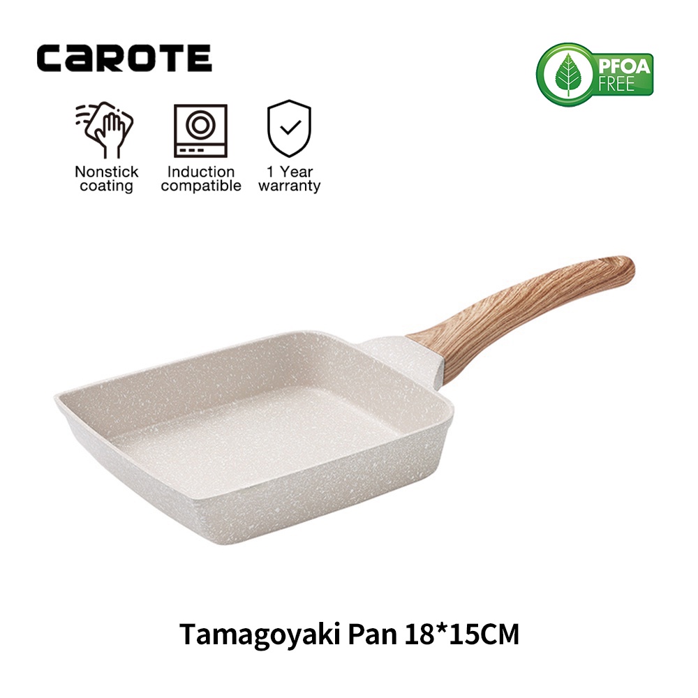 Carote Cosy Granite Non Stick Tamagoyaki Pan Japanese Style Omelet Pan ...