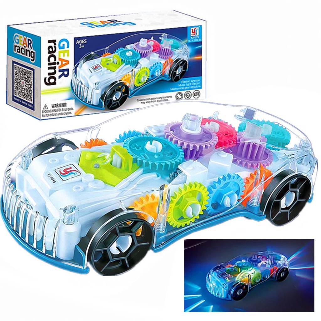 Transparent Racing Car Toy See Through Toy Car with Light and Music ...
