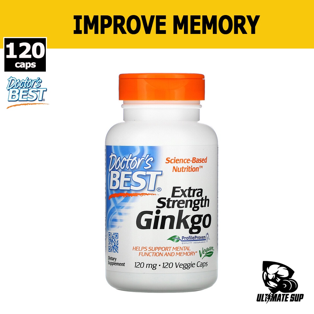 Doctor's Best, Extra Strength Ginkgo, support memory and brain, 120 mg ...
