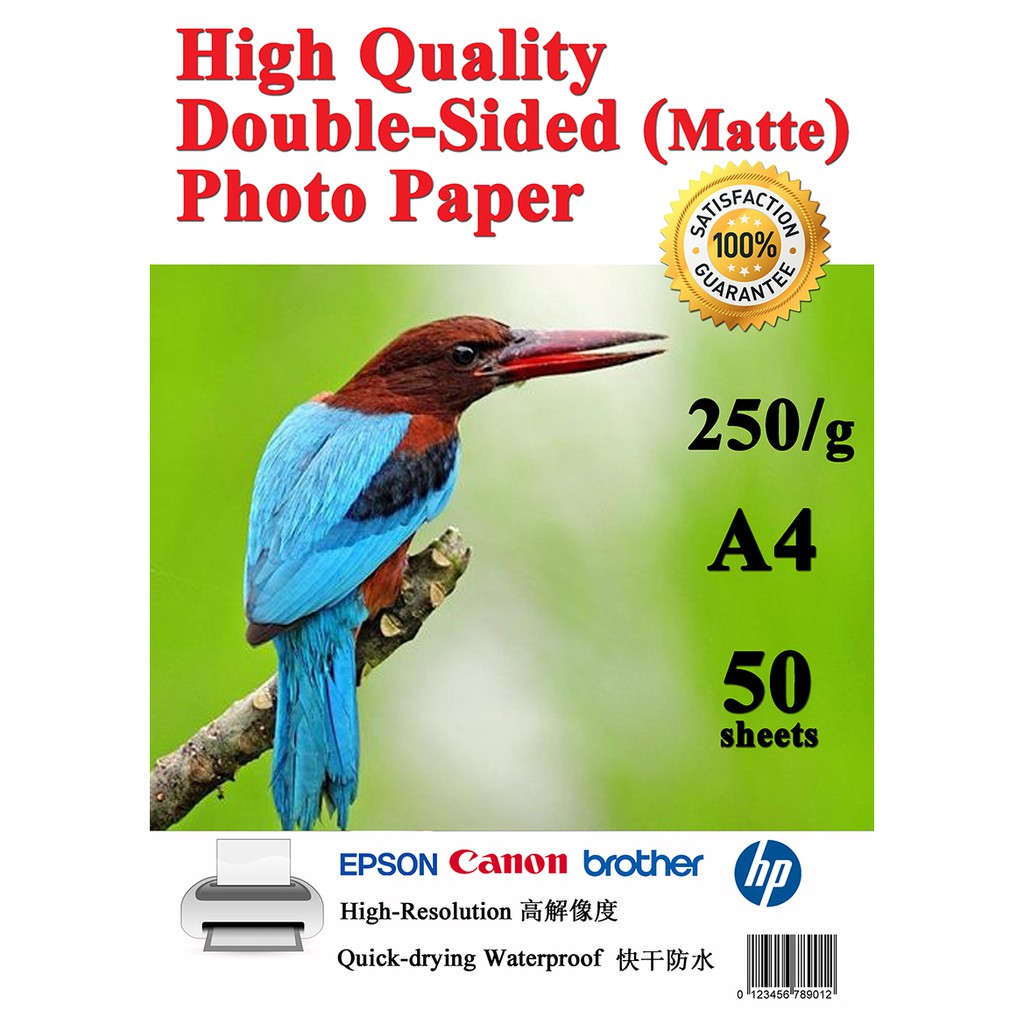 A4 name card paper / doublesided (matte) paper 250gsm 50pcs | Shopee ...