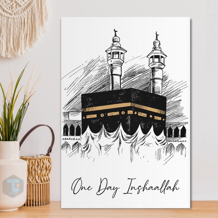 HIASAN DINDING KAYU Wall Hanging Poster Kaaba Mecca Wall Decor Ka'bah ...