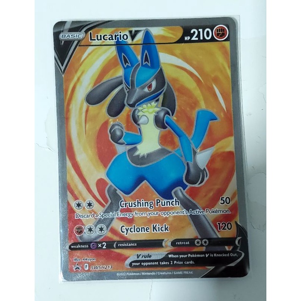 Pokemon lucario V full art promo swsh213 card | Shopee Singapore