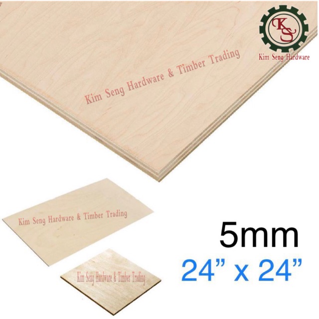 (2ft x 2ft) 5mm Plywood Timber Panel Wood Board Sheet Ply Wood 2’x 2 ...