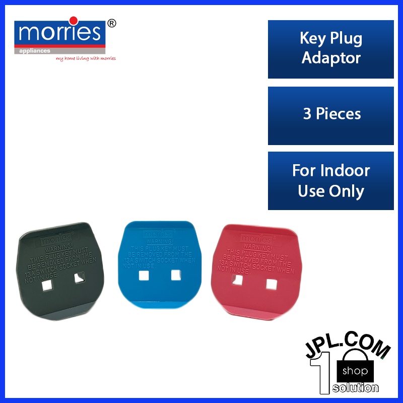 Morries Key Plug Adaptor MS038PKC (Plastic Safety Plug, 2 pin converter ...