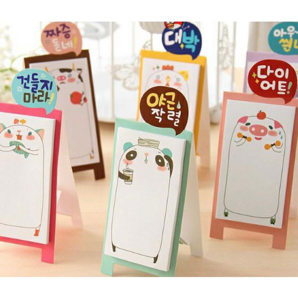 Standable Cartoon Note Sticky Notes Cute Stand Sticky Note(Local Seller ...
