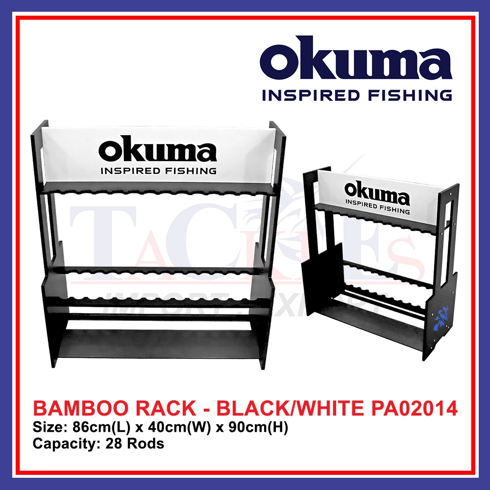 (28 Rod Max) Okuma Bamboo Rack Fishing Rod Stand Fishing Rod Rack ...