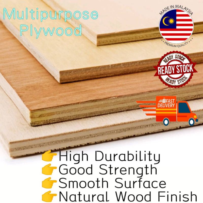Multipurpose Plywood Timber Panel Papan Kayu 15mm | Shopee Singapore