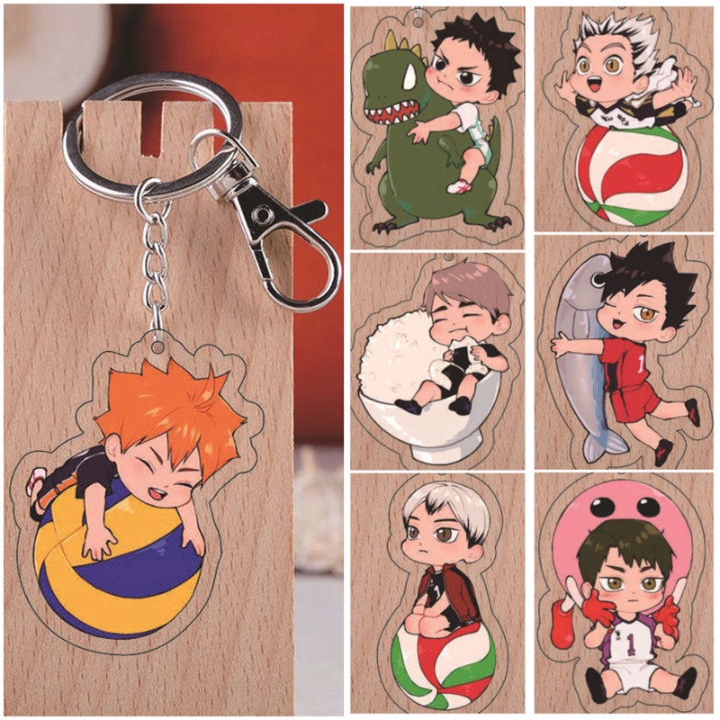 Haikyuu Anime Acrylic Keychain Keyring Collectible Souvenir Pendant ...