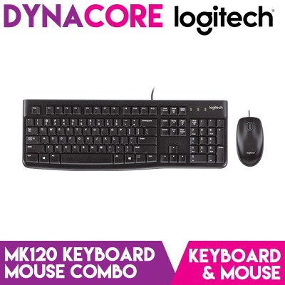 Logitech MK120 USB Wired Keyboard and Mouse Desktop Combo 3 Years ...