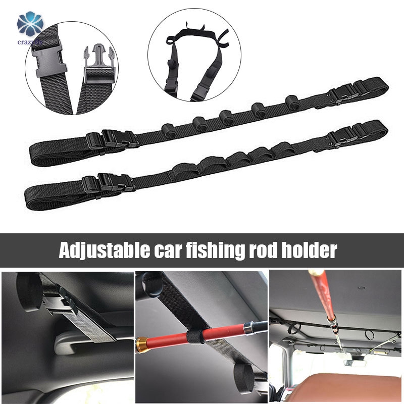 Ultra Low Price 1/2PCS Fishing Rod Holder Vehicle Carrier Car Rest Belt ...