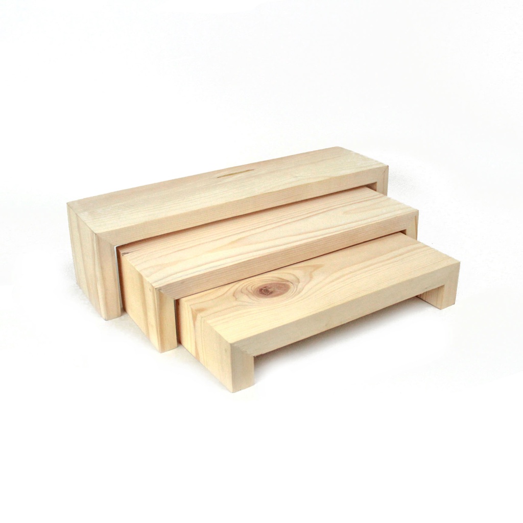 KAYU Display Stacking Shelves Display Wooden Ladder Shelf products (3 ...