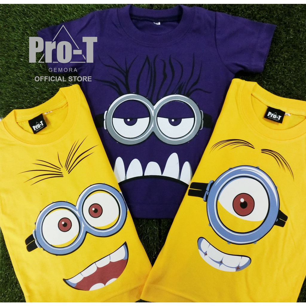 =DESPICABLE ME= (DAVE/STUART/EVIL MINION) CARTOON FACE T-SHIRT - KIDS ...