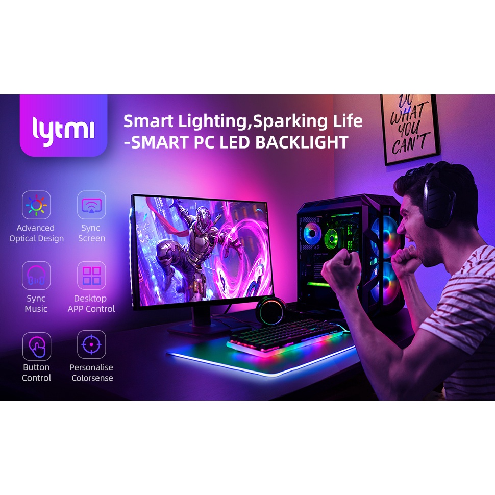 Lytmi Immersion RGB Monitor Backlight PRO (Windows PC) Screen & Music ...