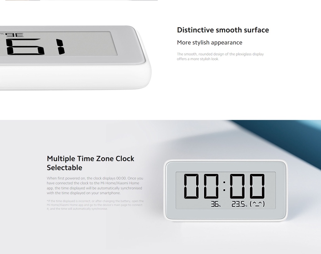 Xiaomi Mi Temperature and Humidity Monitor Clock | Shopee Singapore