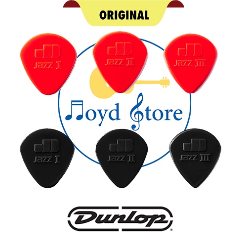 Dunlop Nylon Jazz I, Jazz II, Jazz III Nylon Guitar Picks | Shopee ...