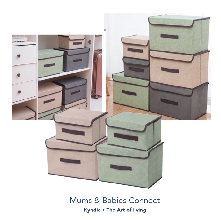 Foldable Stackable Fabric Storage Compartment Wardrobe Organiser Box ...