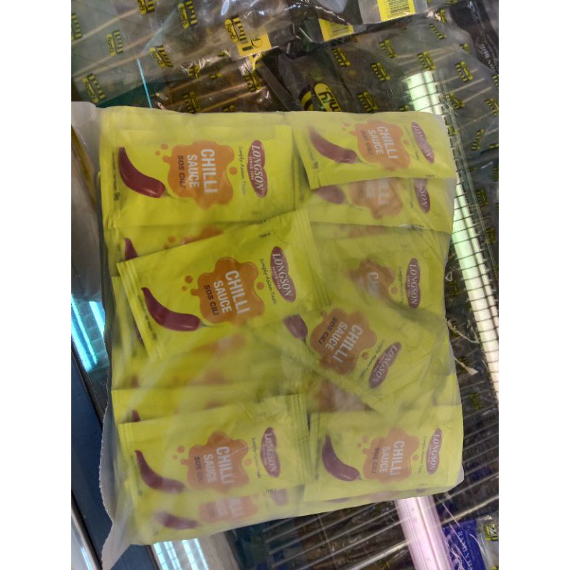 Longson chilli sauce small packaging 100pcs (9 gram each) | Shopee ...