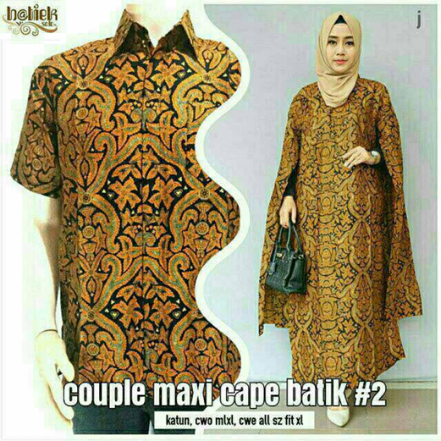 Couple MAXI CAPE BATIK SERIES Two BATIK Motifs SOGAN SOGAN BATIK MAXI ...