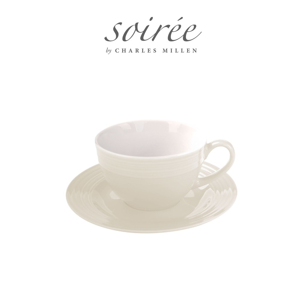 4 PC Soiree Ascot Cream Modern Home Porcelain Tableware Collection ...