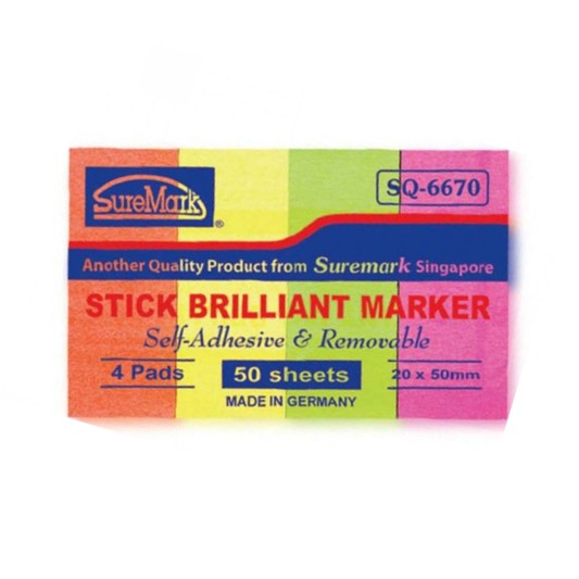 Suremark SQ-6670 Stick Note Pad 3/4" x 2" | Shopee Singapore