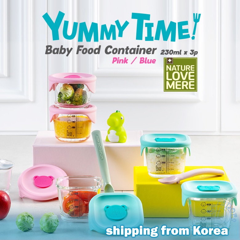 Nature Love Mere x LocknLock Yummy Time Baby Food Container 230ml x 3p ...
