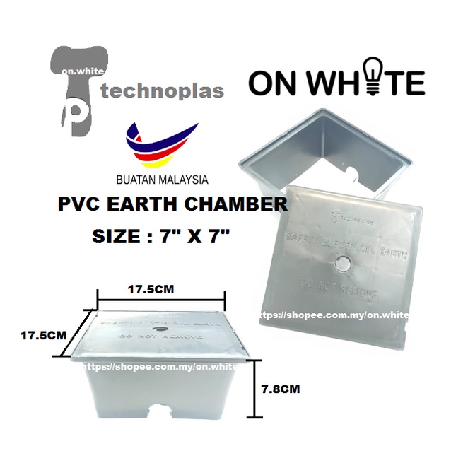 TECHNOPLAS 7" X 7" PVC EARTH CHAMBER (BLACK) | Shopee Singapore