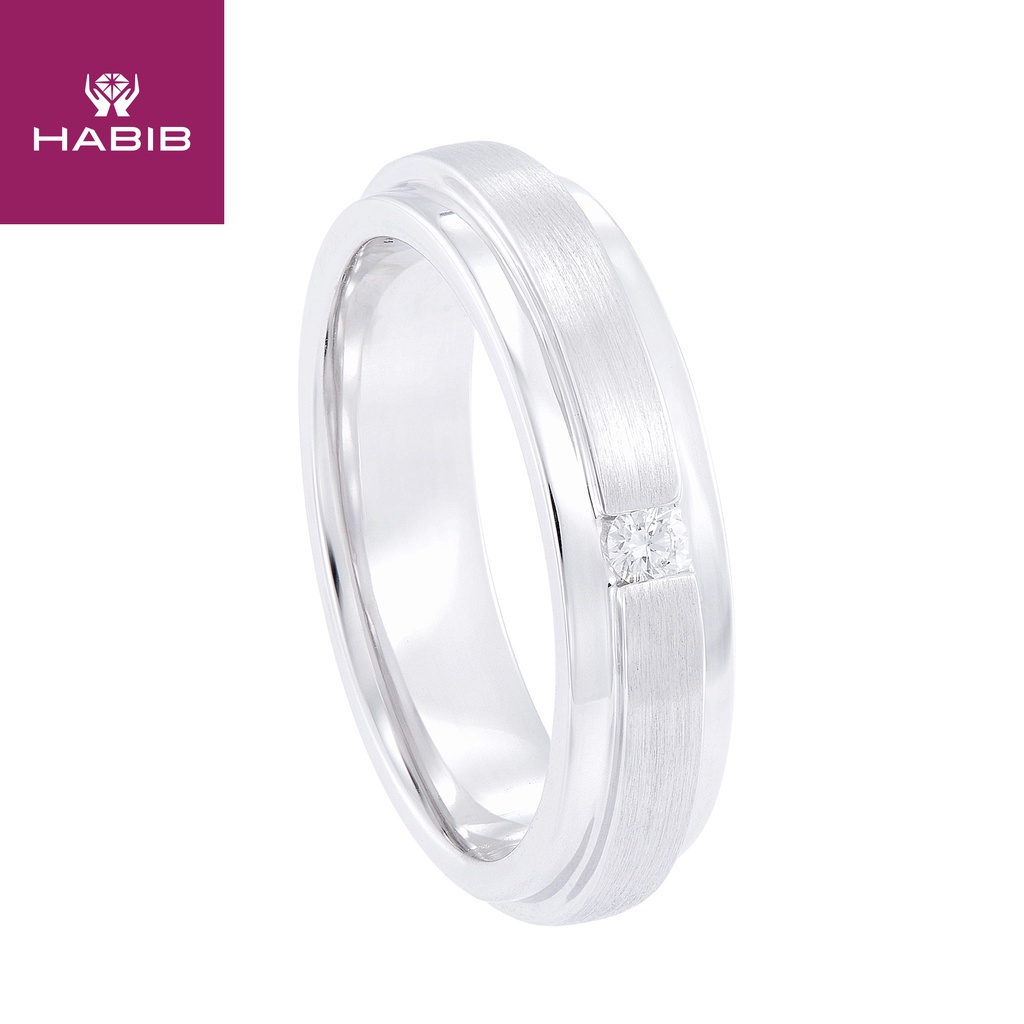 HABIB Tension Diamond Men's Ring in 925 Silver Palladium 00976(PLD ...