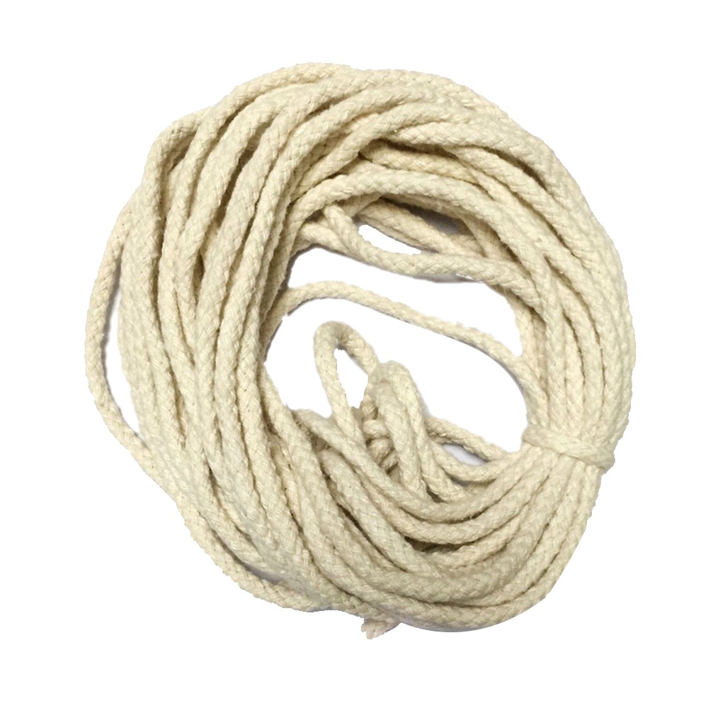 HELLERY 10 Meters White DIY Braided Pure Cotton Rope Cord String for ...