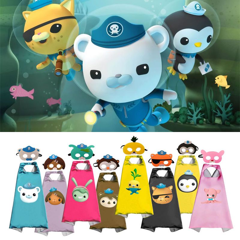Colorful Costume Octonauts With Soft Cloak And Mask For Girls Boys And ...