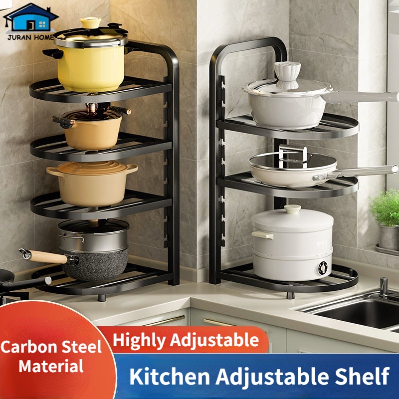 YOUNAL Adjustable Pot Rack Pot Organiser Under Sink Organiser Under ...