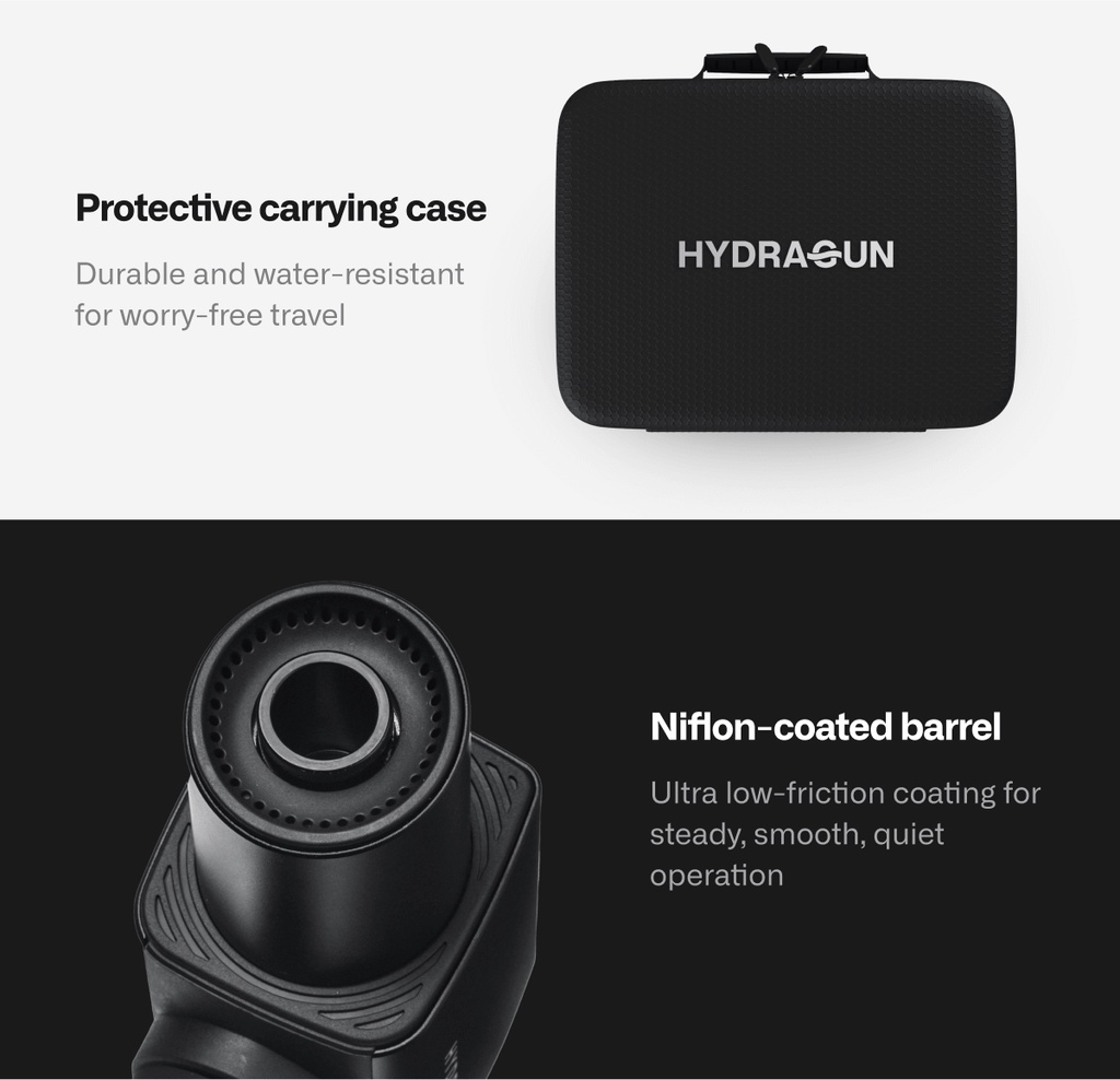 HYDRAGUN Massage Gun – Deep Tissue, 12mm AMP, Quiet Relief for Soreness ...