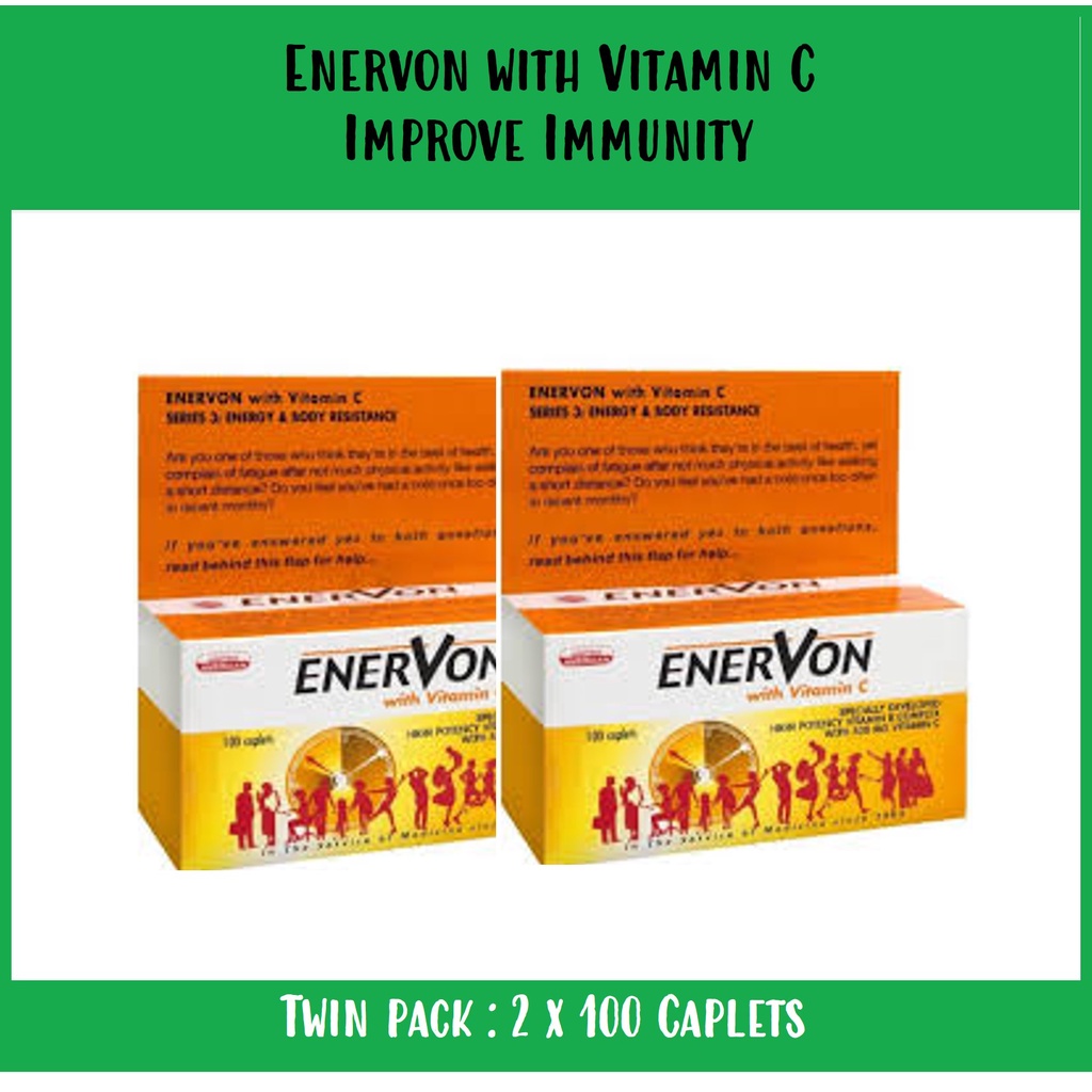 ENERVON with Vitamin C (Twin Pack 100's x 2) | Shopee Singapore