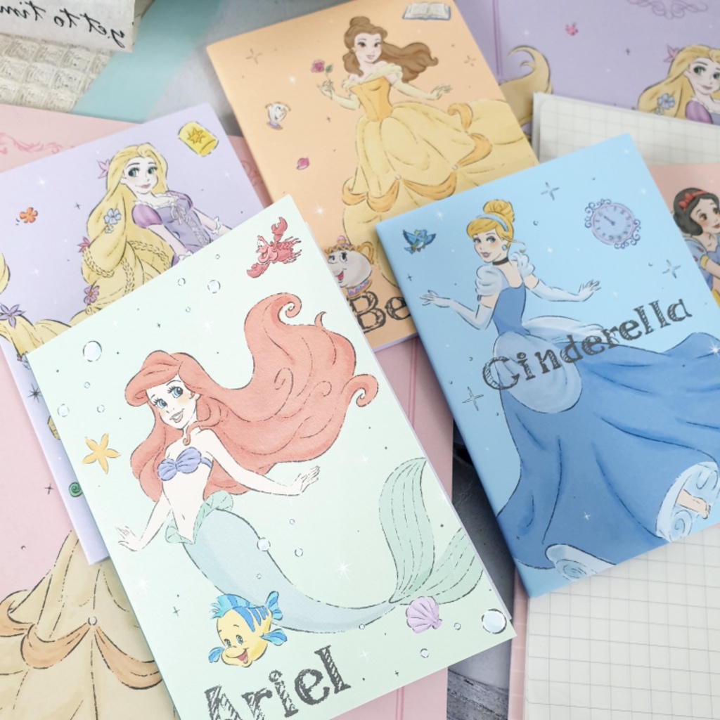Disney Princess Pocket Notebook 5pcs Little Snow White The Mermaid ...