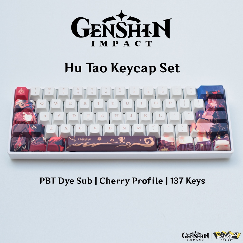 Genshin Impact Hu Tao Keycaps| Pbt Dye Sub | Cherry Profile | 137 Keys ...