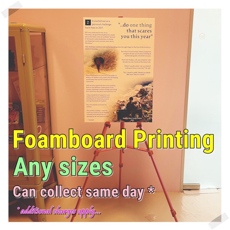 (SG SELLER 🇸🇬) Foamboard KT board Printing Waterproof/ Water Resistance ...