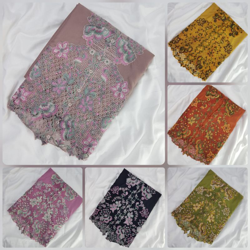 Sircinta Long Embroidered Lux Kebaya Material with Sekar Motif bySC ...