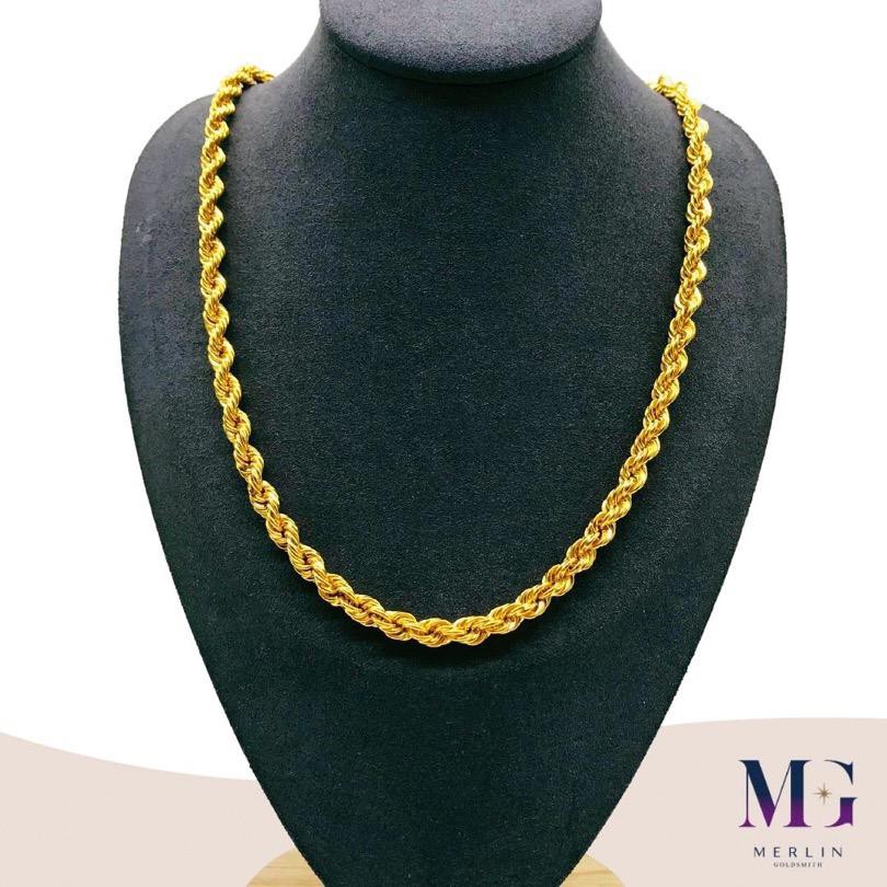 Merlin Goldsmith 22K 916 Gold Hollow Rope Chain (40GM) | Shopee Singapore