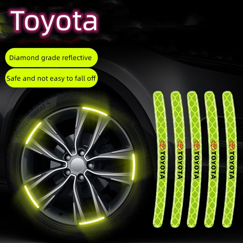 Toyota 20 sheets of car tires strong reflective warning stickers tire ...