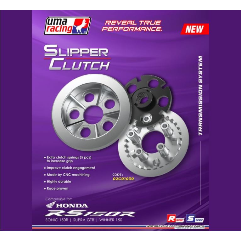 UMA RACING SLIPPER CLUTCH RS150R CB150R SUPRA150 GTR150 RSX WITH 5 PCS ...