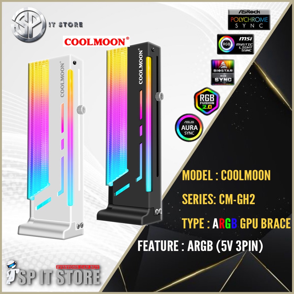 COOLMOON CM-GH2 GPU Holder 5V ARGB SYNC Vertical graphics card bracket ...
