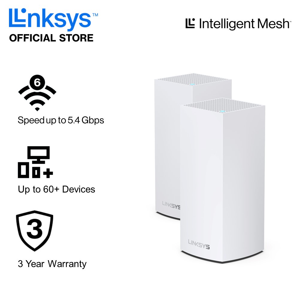 Linksys Atlas Pro 6 : AX5400 Dual Band Mesh WiFi 6 System (MX5502, 2 Pack), WiFi 6 Mesh Router ...