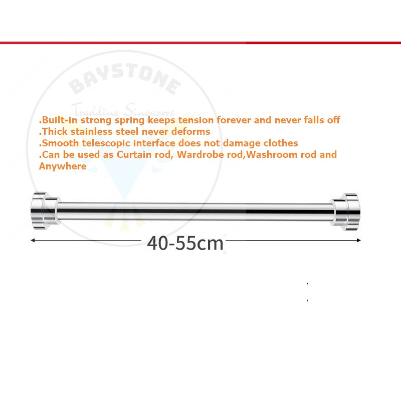 Local seller Punch-Free No punch Telescopic Rod, Clothes Rod, Bedroom ...